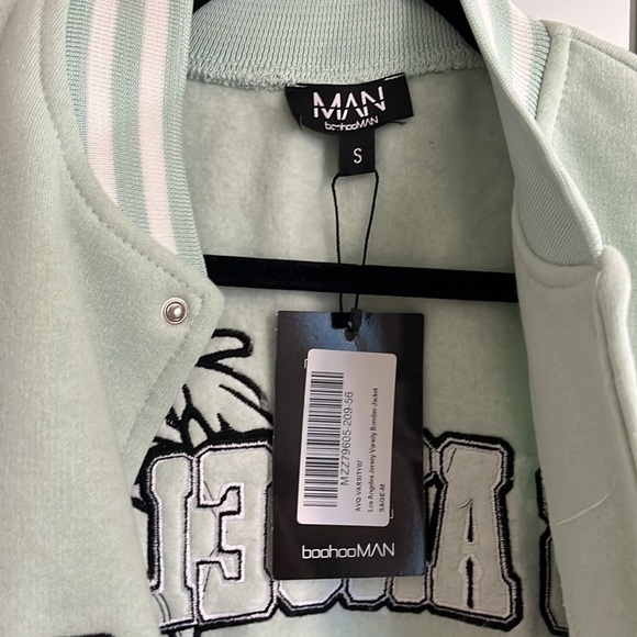 Boohoo | Jackets & Coats | Nwt Boo Hoo Man Varsity Fleece Jacket | Poshmark